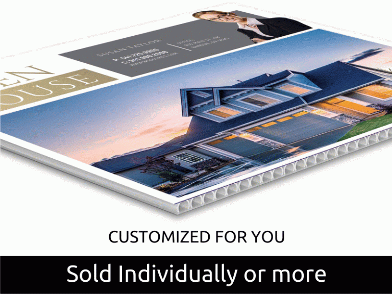 Single Plastic Outdoor Signs 4mm-Corrugated