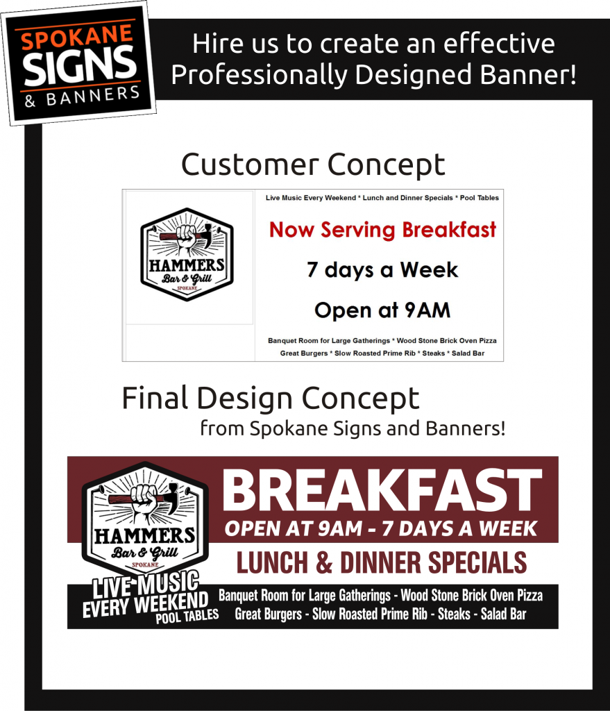 Spokane Signs & Banners Affordable Graphic Design