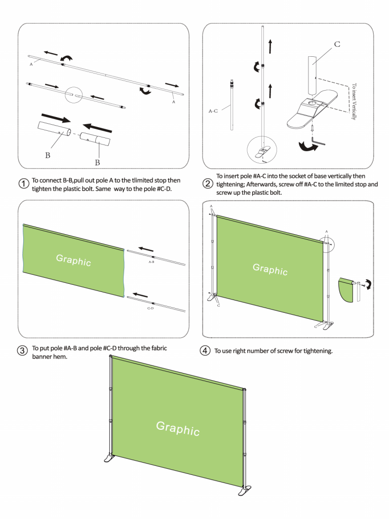 Tradeshow Backdrop Booth Wall with Stand | FREE SHIPPING